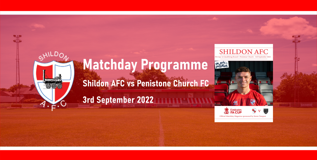 Matchday Programme – Peniston Church FC (03/09/2022) – Shildon AFC
