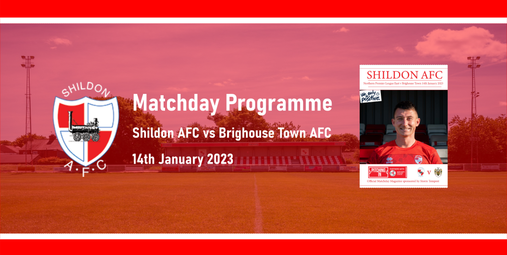 Matchday Programme – Brighouse Town AFC (14-01-23) – Shildon AFC
